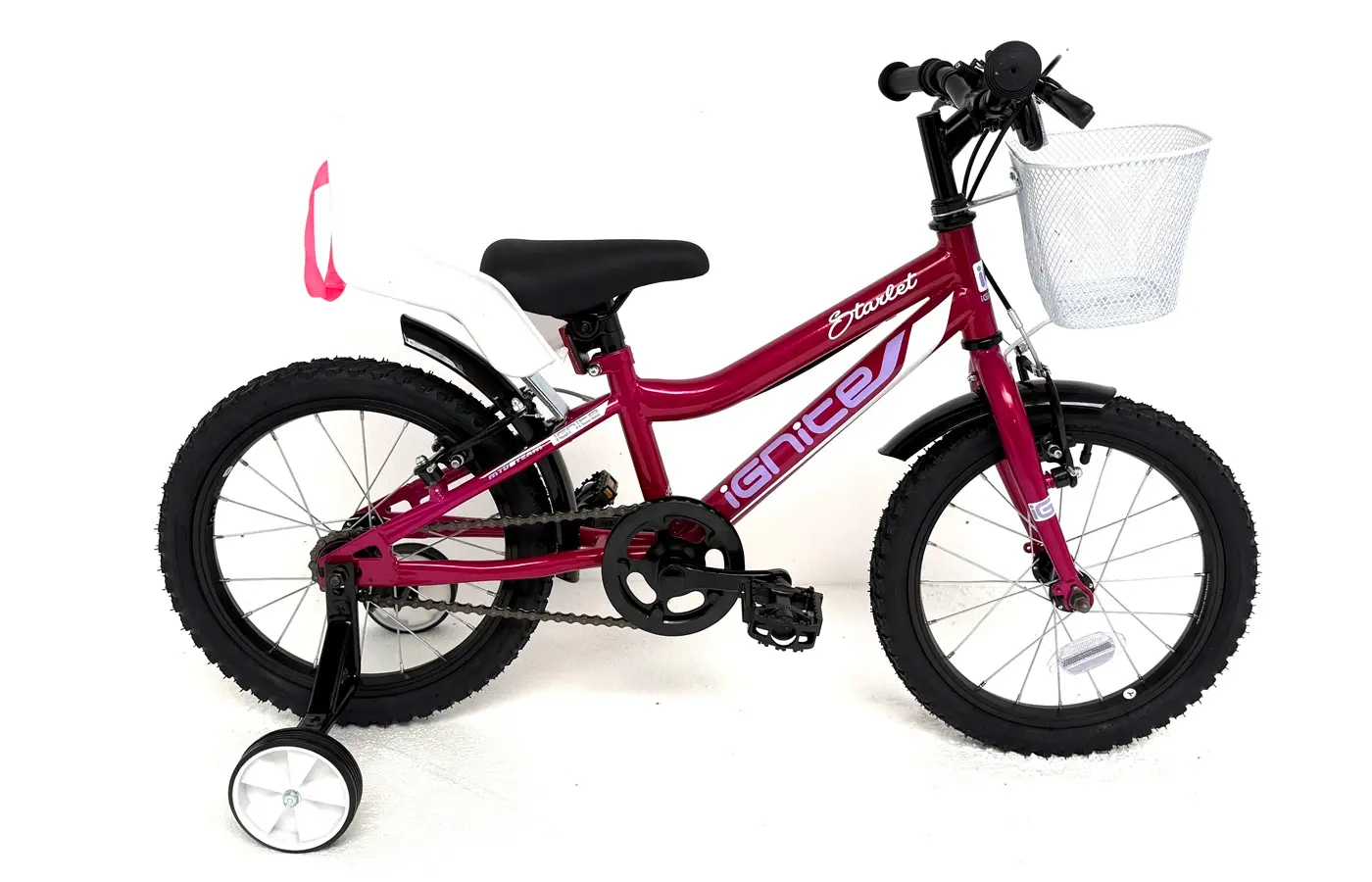 Ignite Starlet 16” Girls Bike | Cerise Pink with Stabilisers